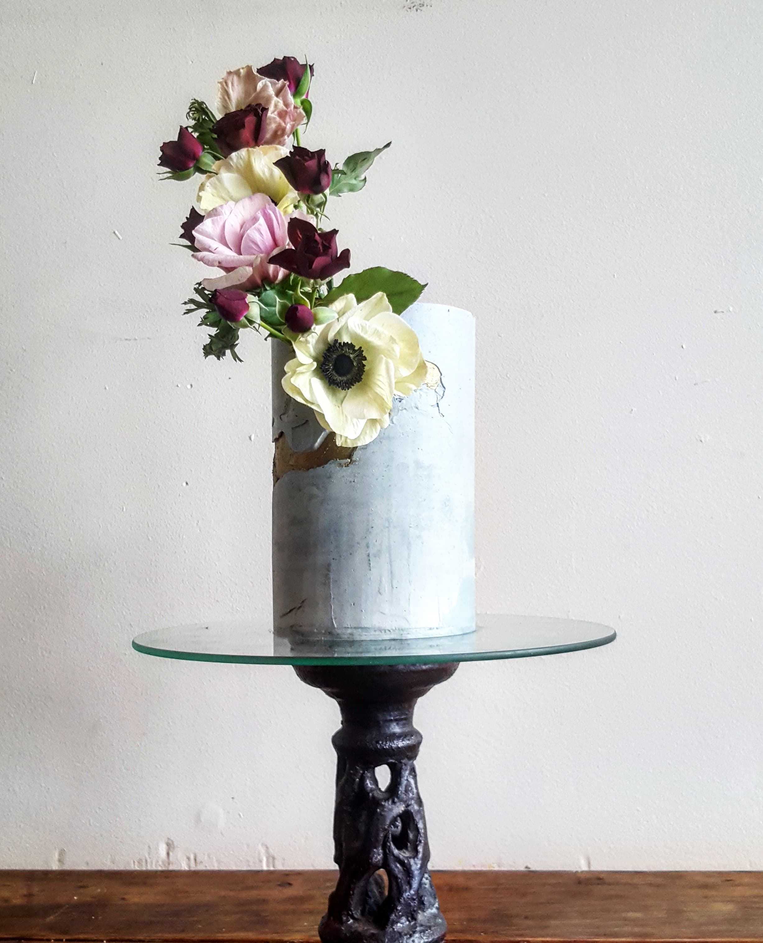 Concrete Cake with Kinsugi - The Cake Eating Company NZ