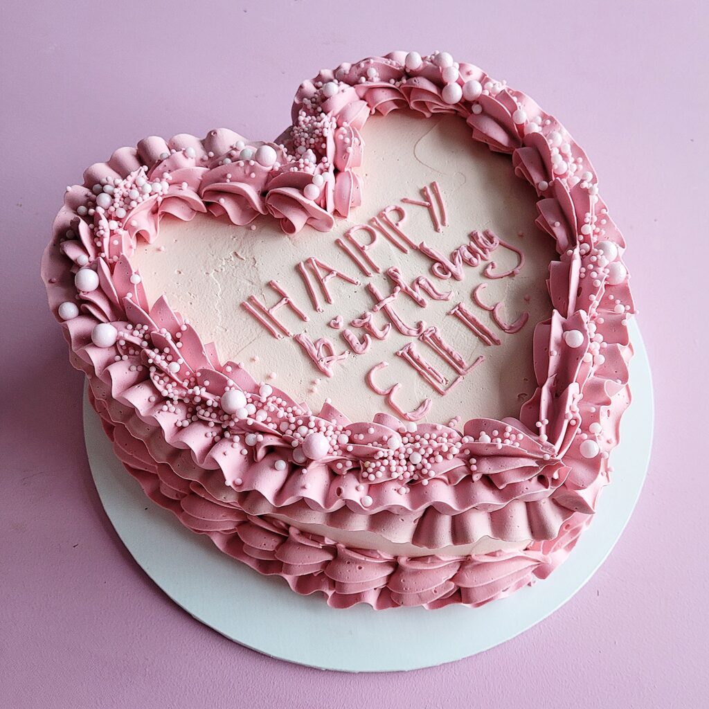 Heart Cake Happy Birthday